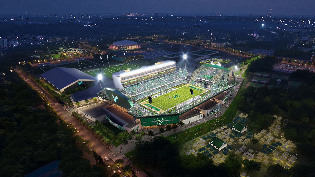 USF releases 1st renderings of its new on-campus stadium