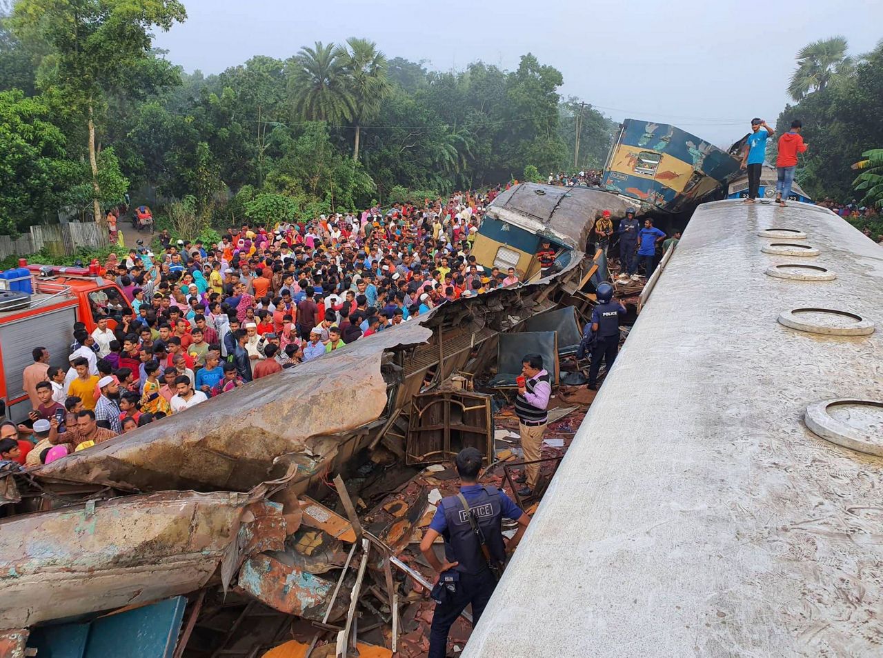 Express trains collide in Bangladesh, killing at least 15