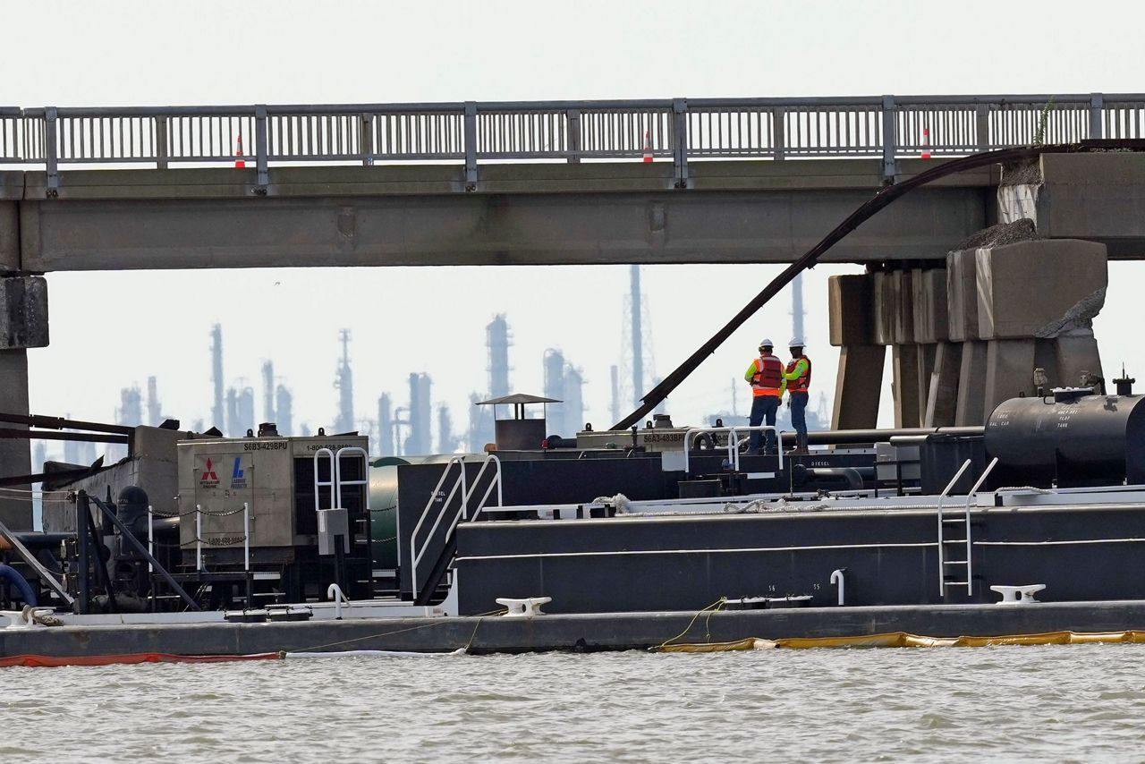 Barge hits a bridge in Galveston, Texas, damaging the structure and ...