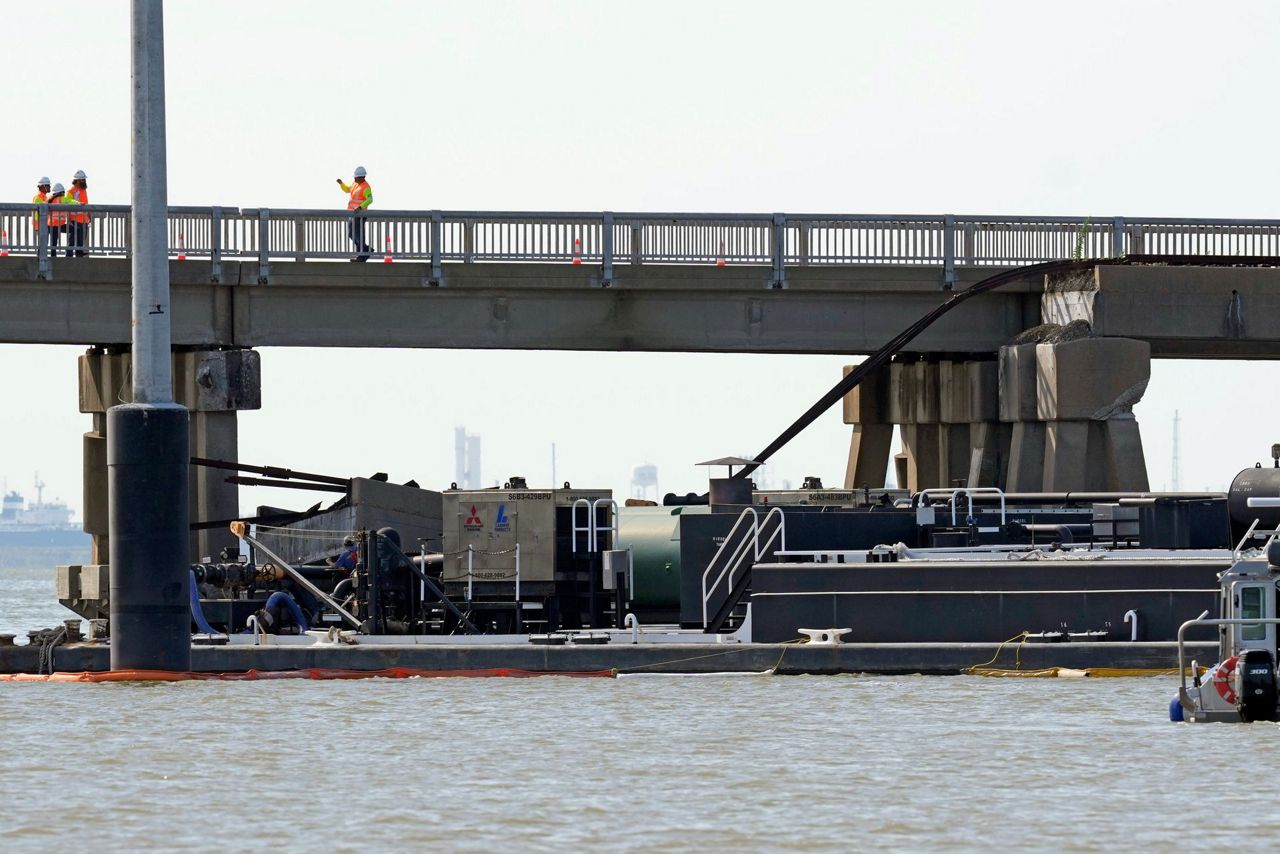 Barge hits a bridge in Galveston, Texas, damaging the structure and ...