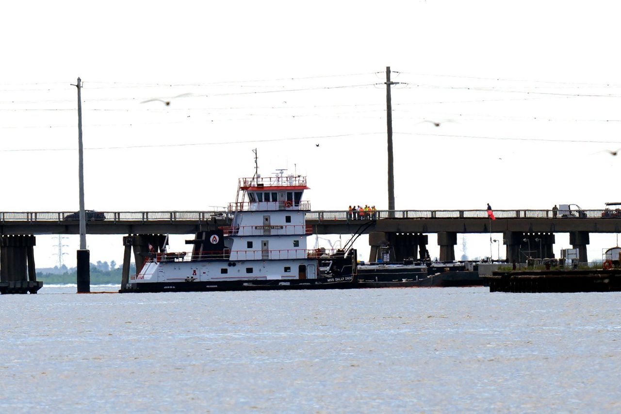 Barge hits a bridge in Galveston, Texas, damaging the structure and ...