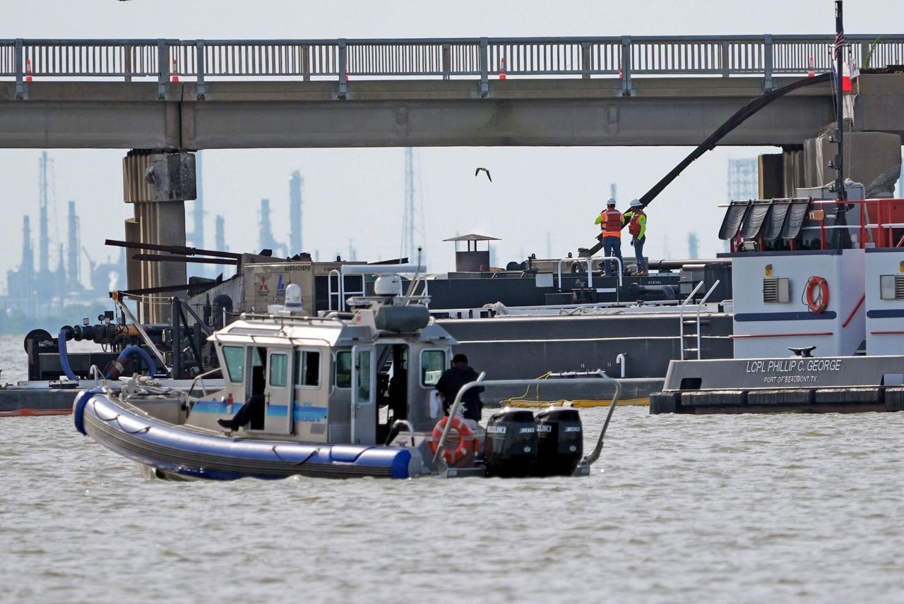 Barge hits a bridge in Galveston, Texas, damaging the structure and ...