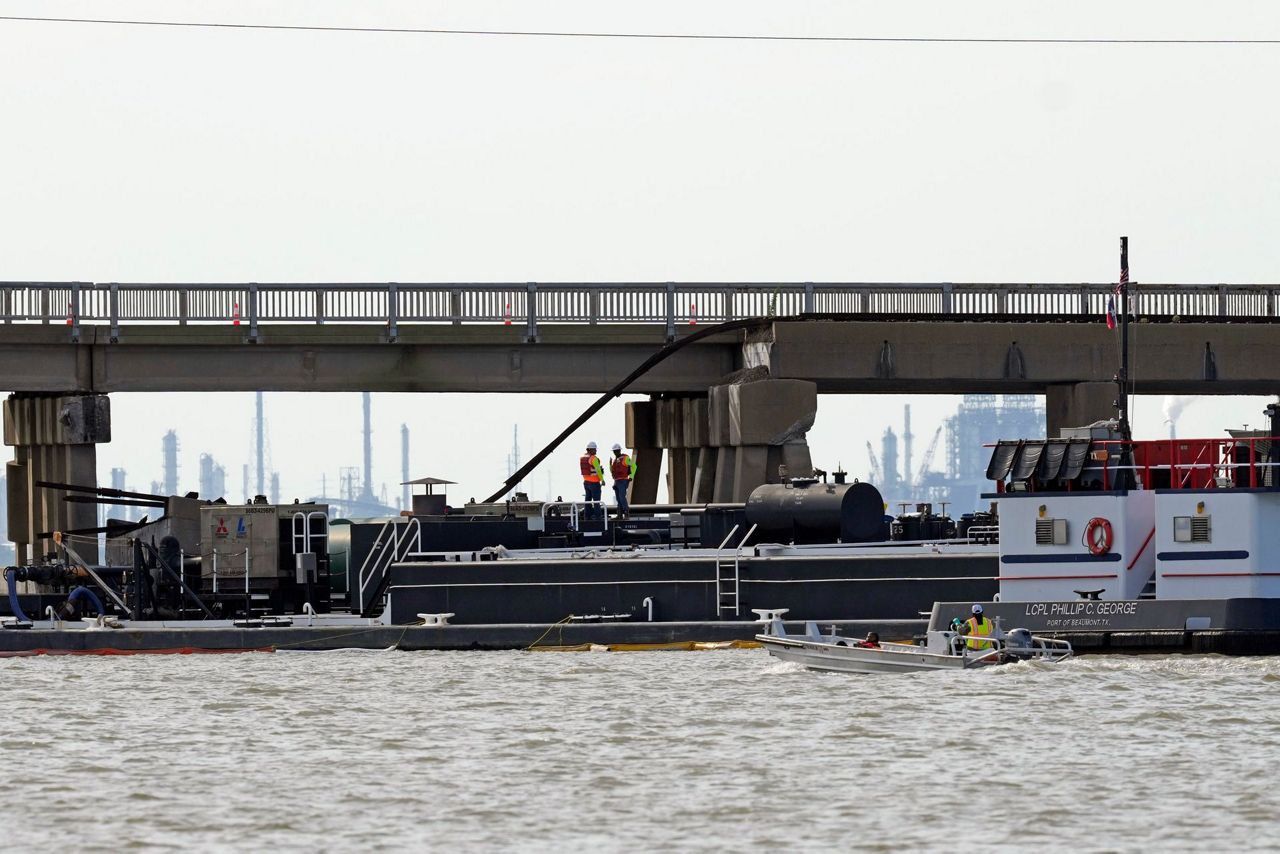 Barge hits a bridge in Galveston, Texas, damaging the structure and ...