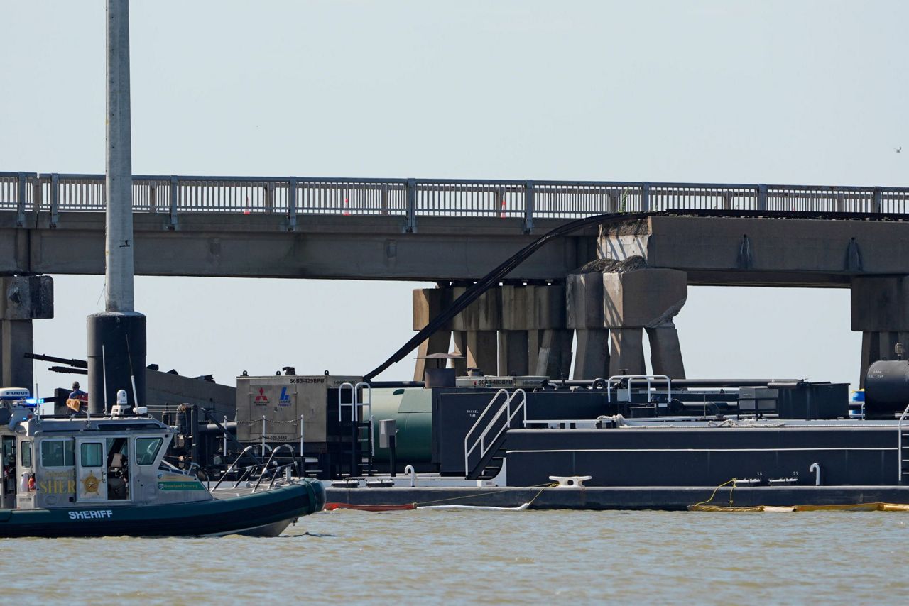 Barge hits a bridge in Galveston, Texas, damaging the structure and ...