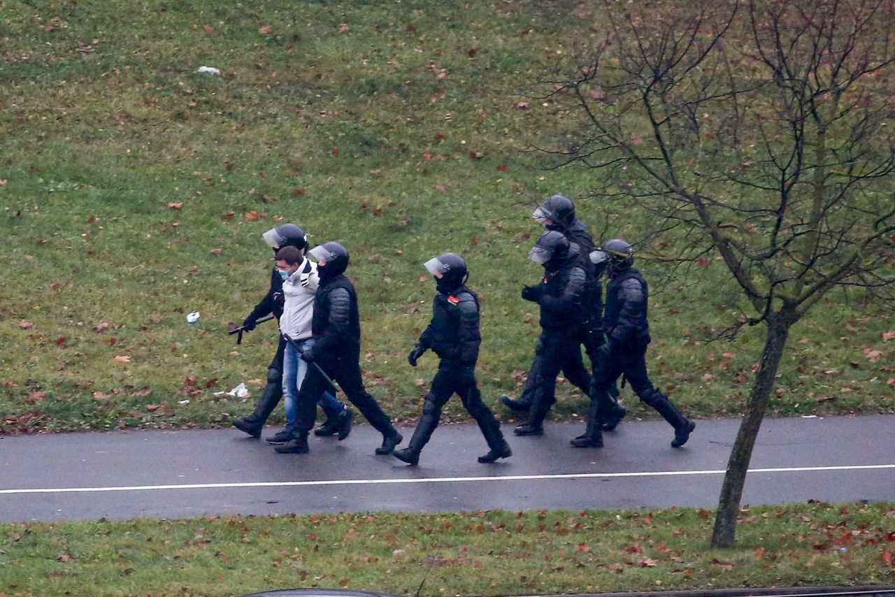More than 140 detained by police in Belarus protests