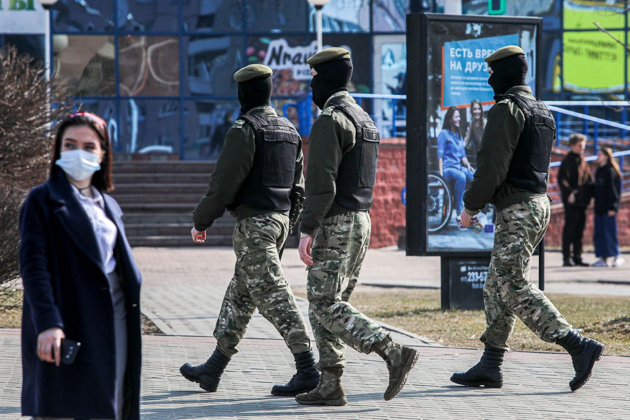Police in Belarus capital arrest more than 100 protesters