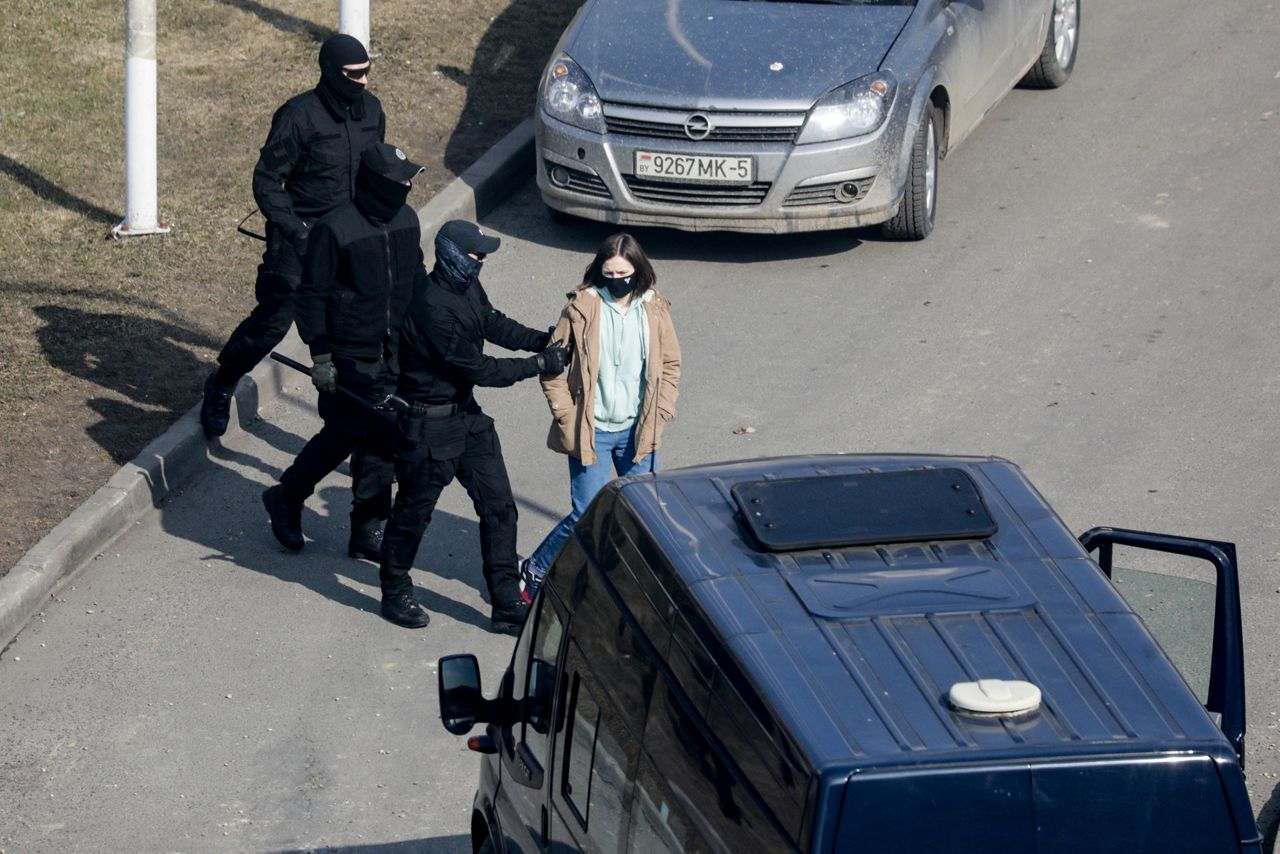Police in Belarus capital arrest more than 100 protesters
