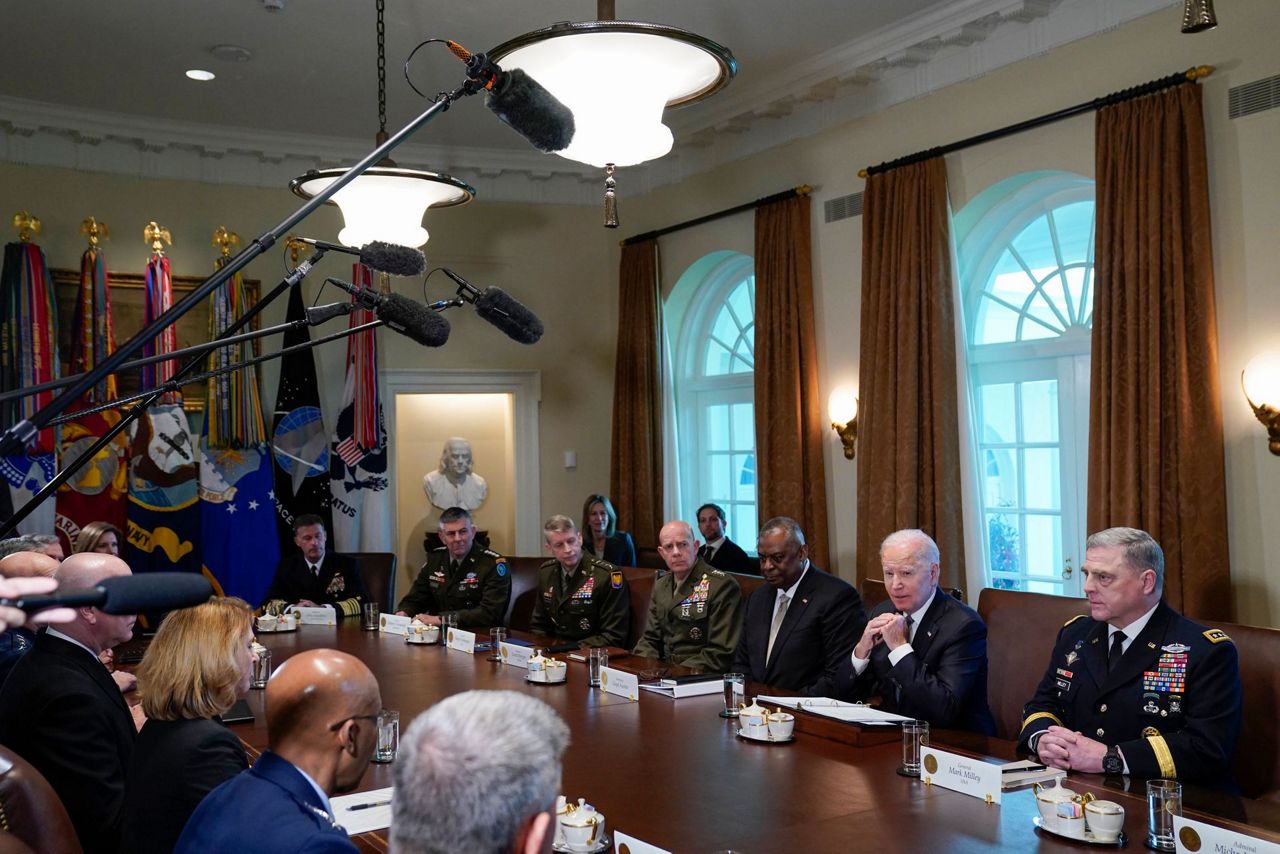 Biden lauds commanders for 'exceptional' work arming Ukraine Biden lauds commanders for 'exceptional' work arming Ukraine
