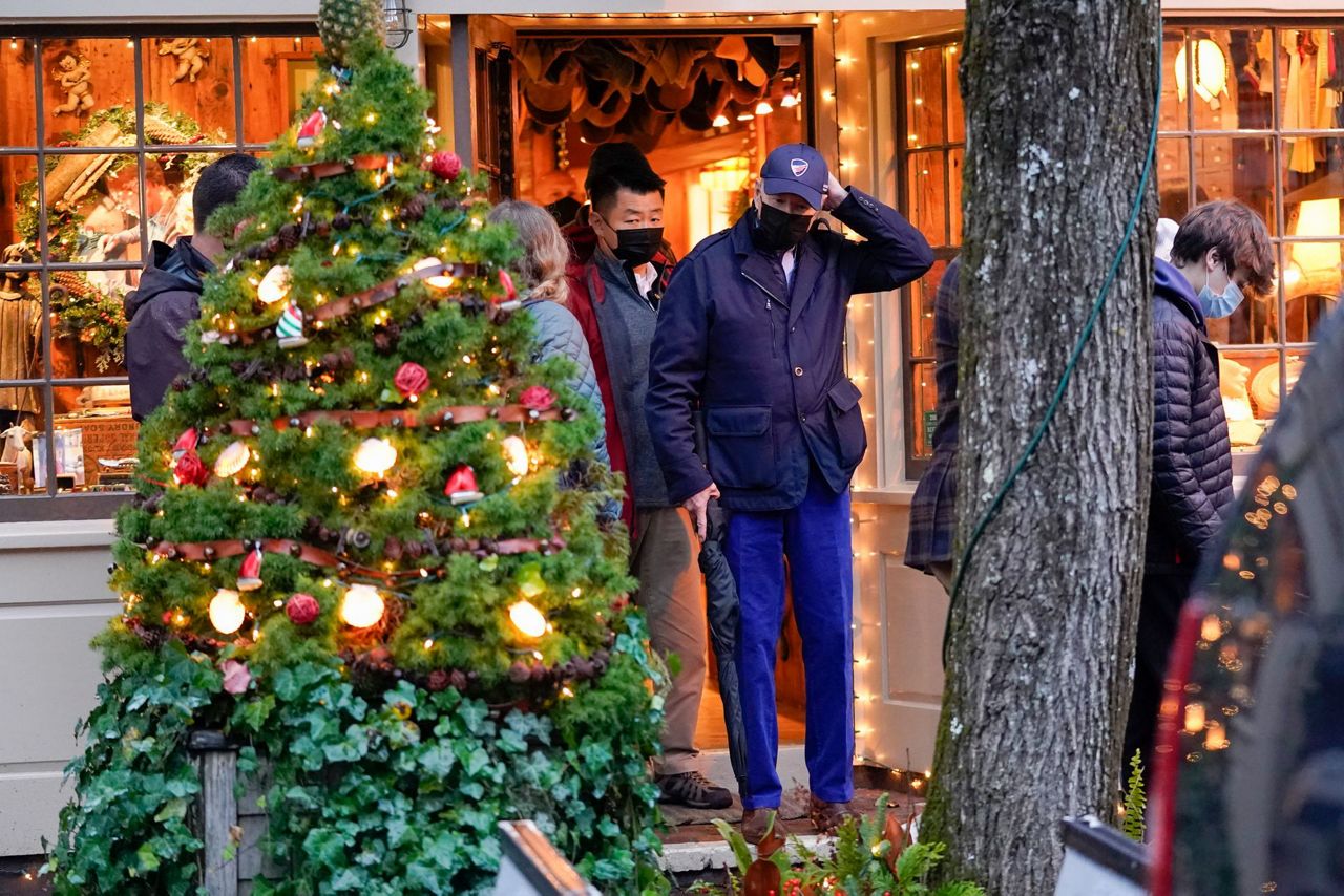 In Nantucket, Biden shops, attends Christmas tree lighting