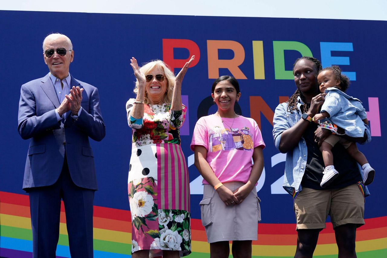 Biden marks LGBTQ+ Pride Month with celebration on White House South Lawn
