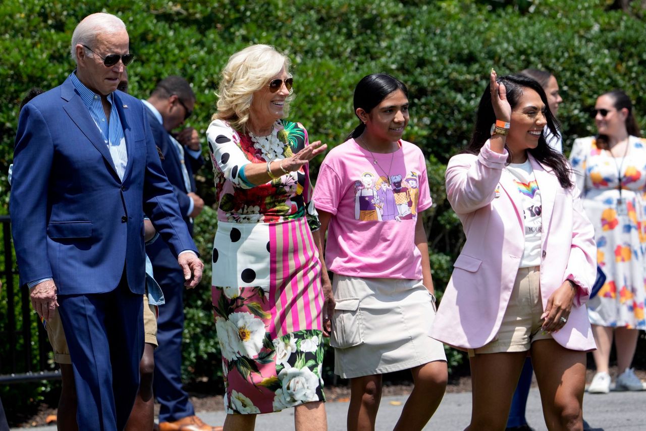 Biden marks LGBTQ+ Pride Month with celebration on White House South Lawn