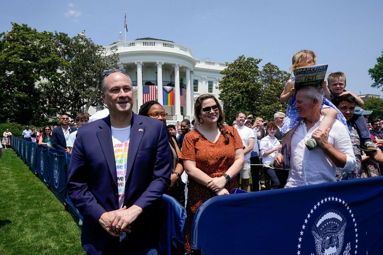 Biden marks LGBTQ+ Pride Month with celebration on White House South Lawn