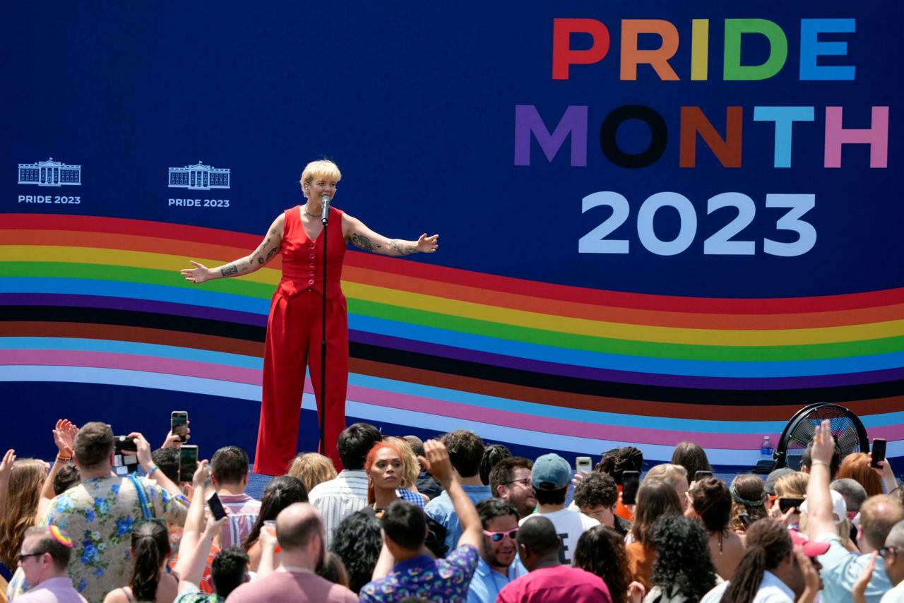 Biden marks LGBTQ+ Pride Month with celebration on White House South Lawn