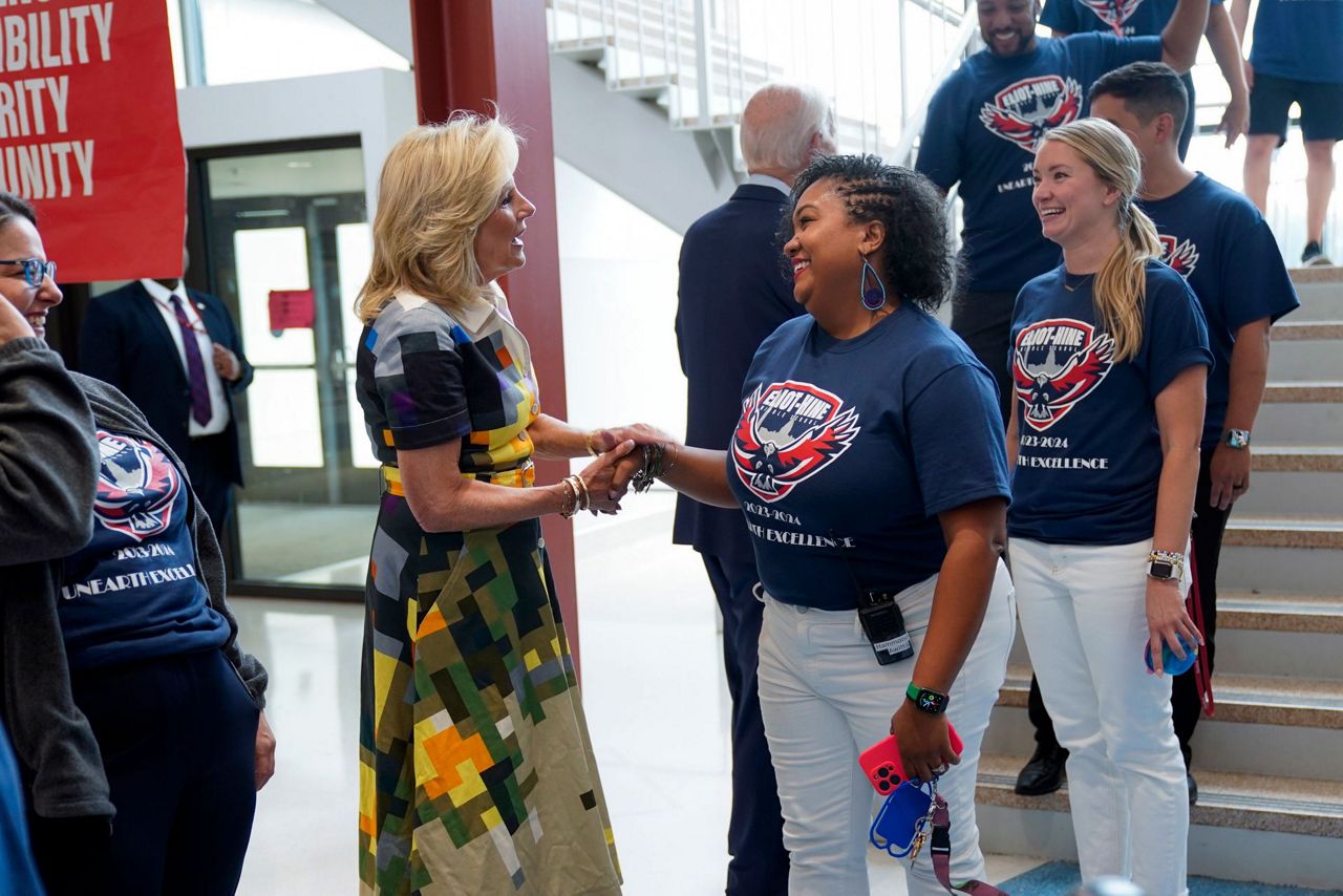 Biden and the first lady head to District of Columbia public middle ...