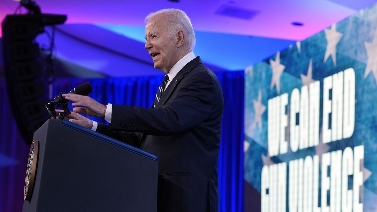 Biden addresses gun safety conference, criticizes Trump