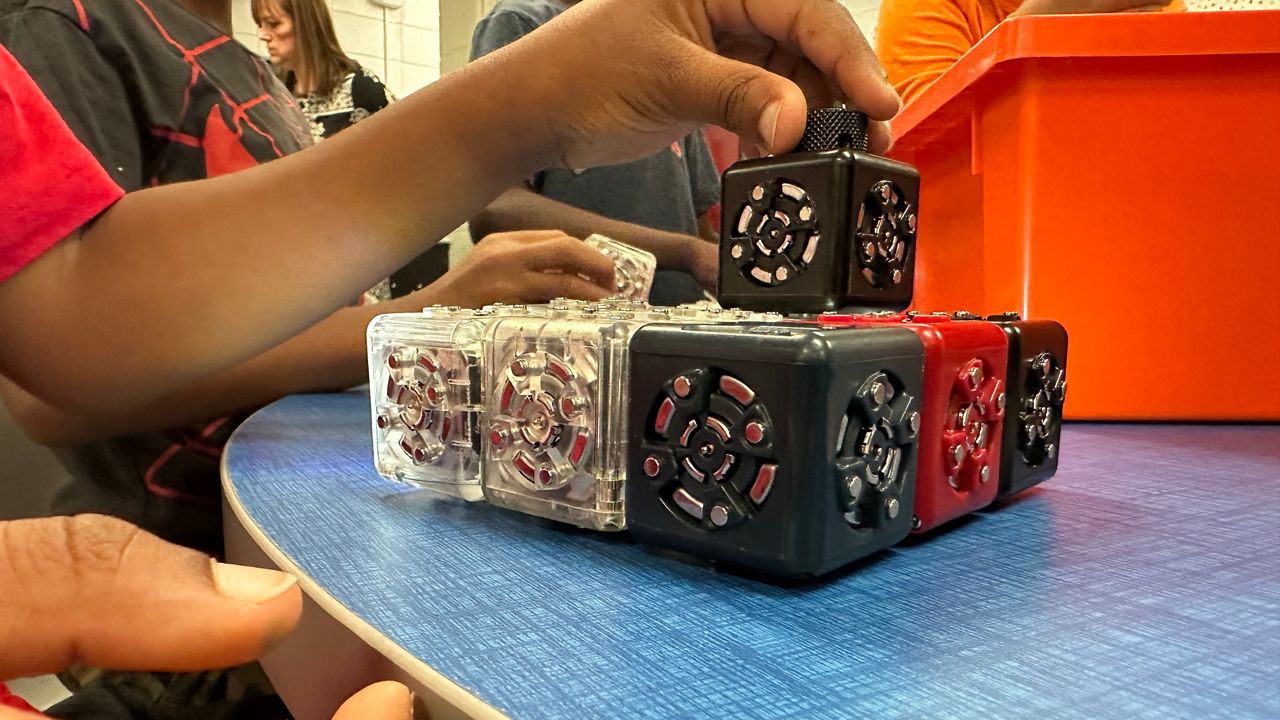 Students building skills through hands-on activities