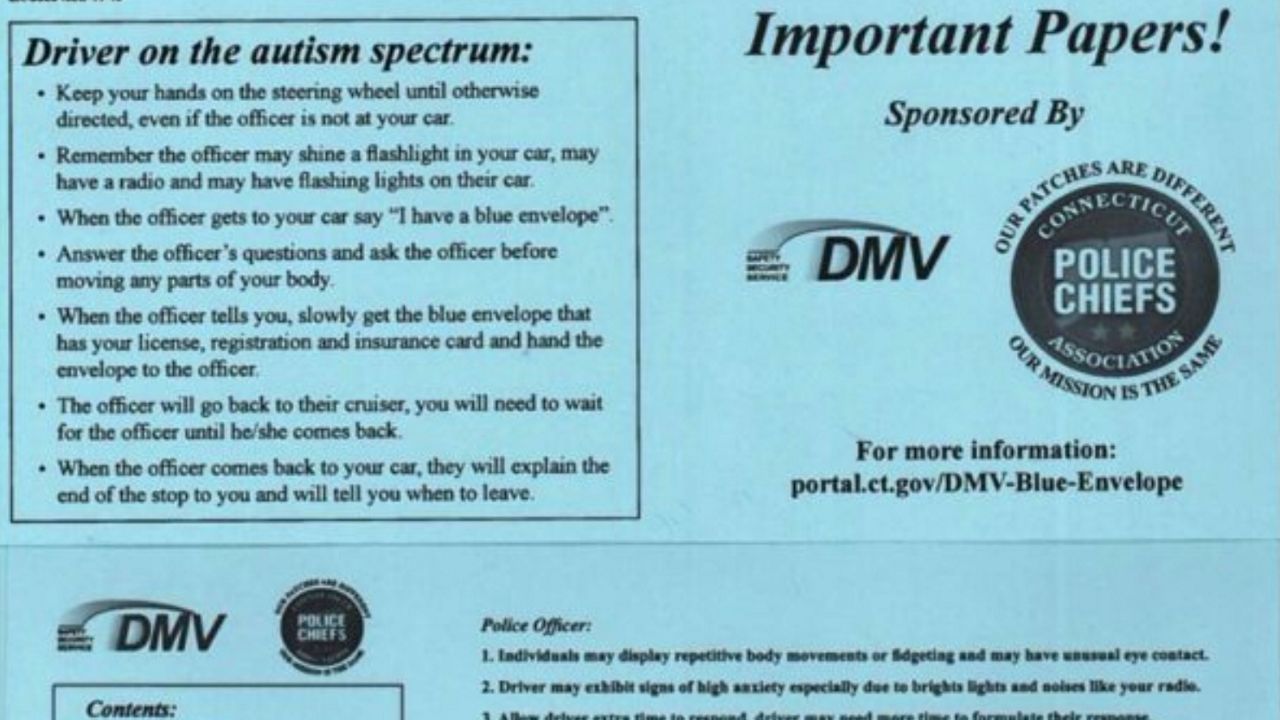 'Blue envelope bill' aims to protect drivers with autism