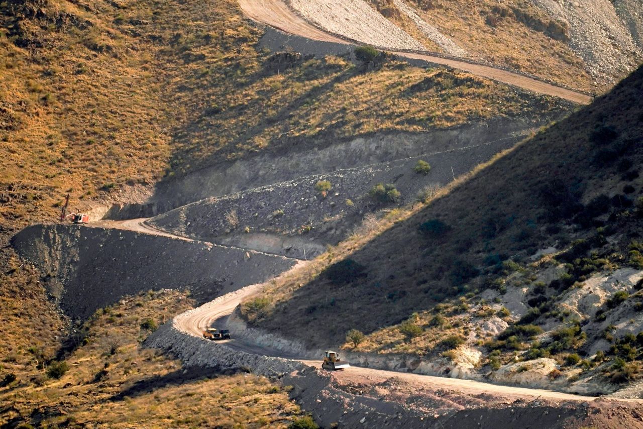 Damage from border wall: blown-up mountains, toppled cactus