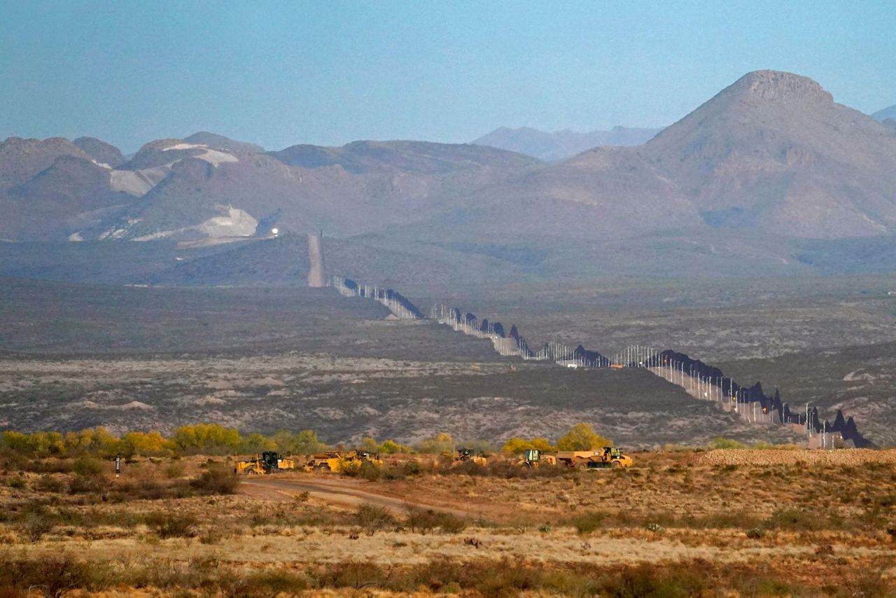 Damage from border wall: blown-up mountains, toppled cactus