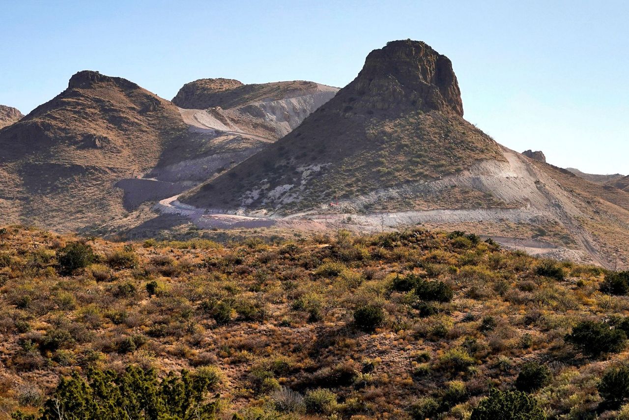 Damage from border wall: blown-up mountains, toppled cactus