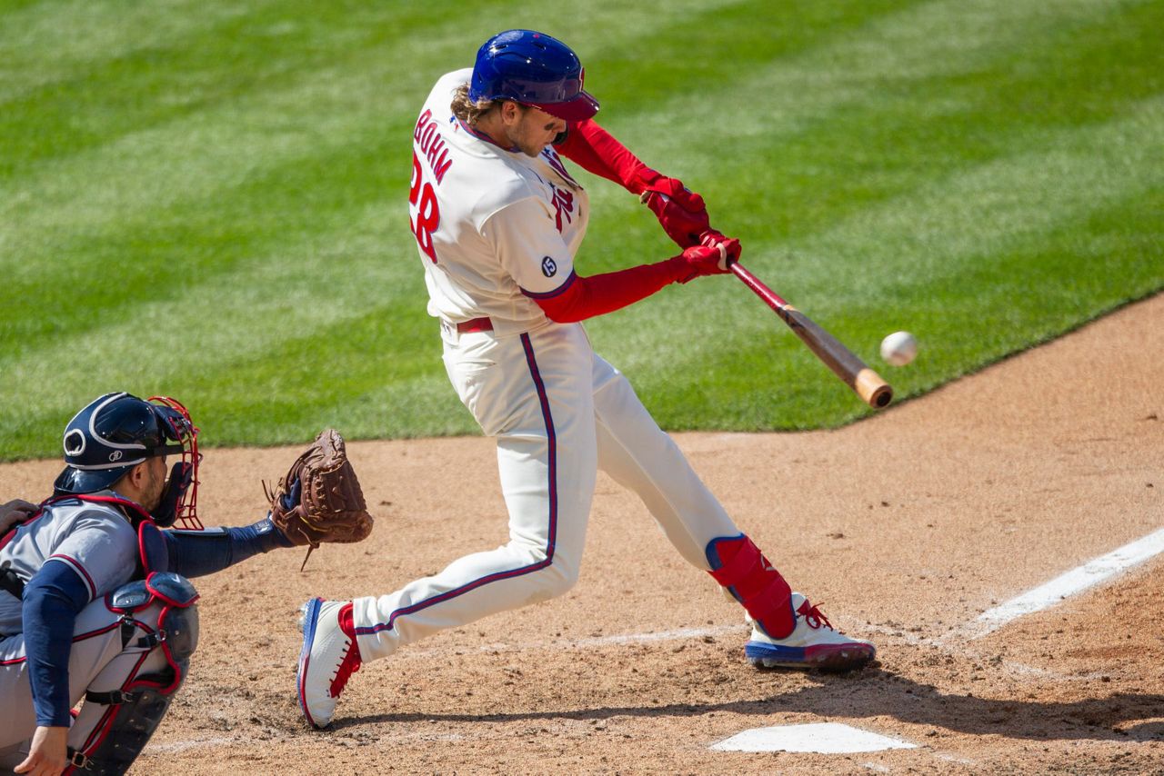 Phillies pitchers dominate again, sweep Braves on Bohm hit