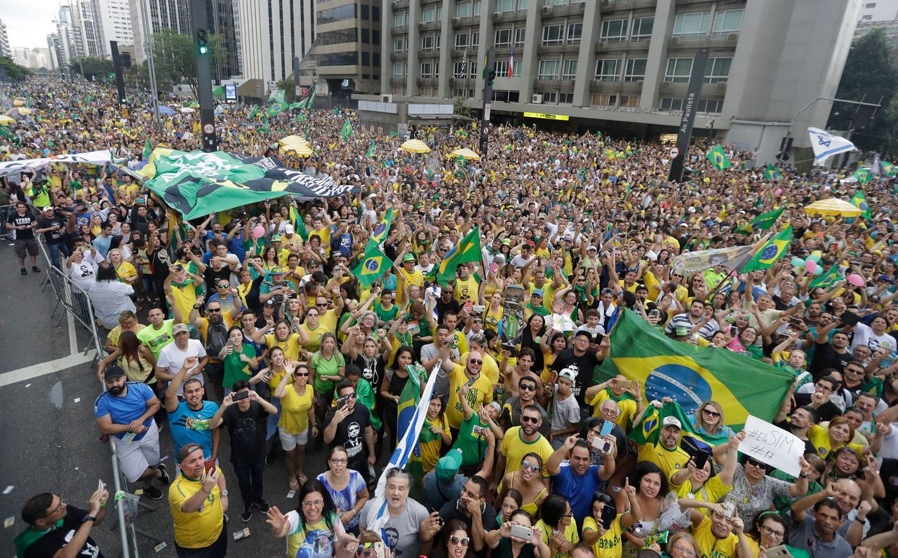 Thousands gather in support of Brazil's far-right candidate