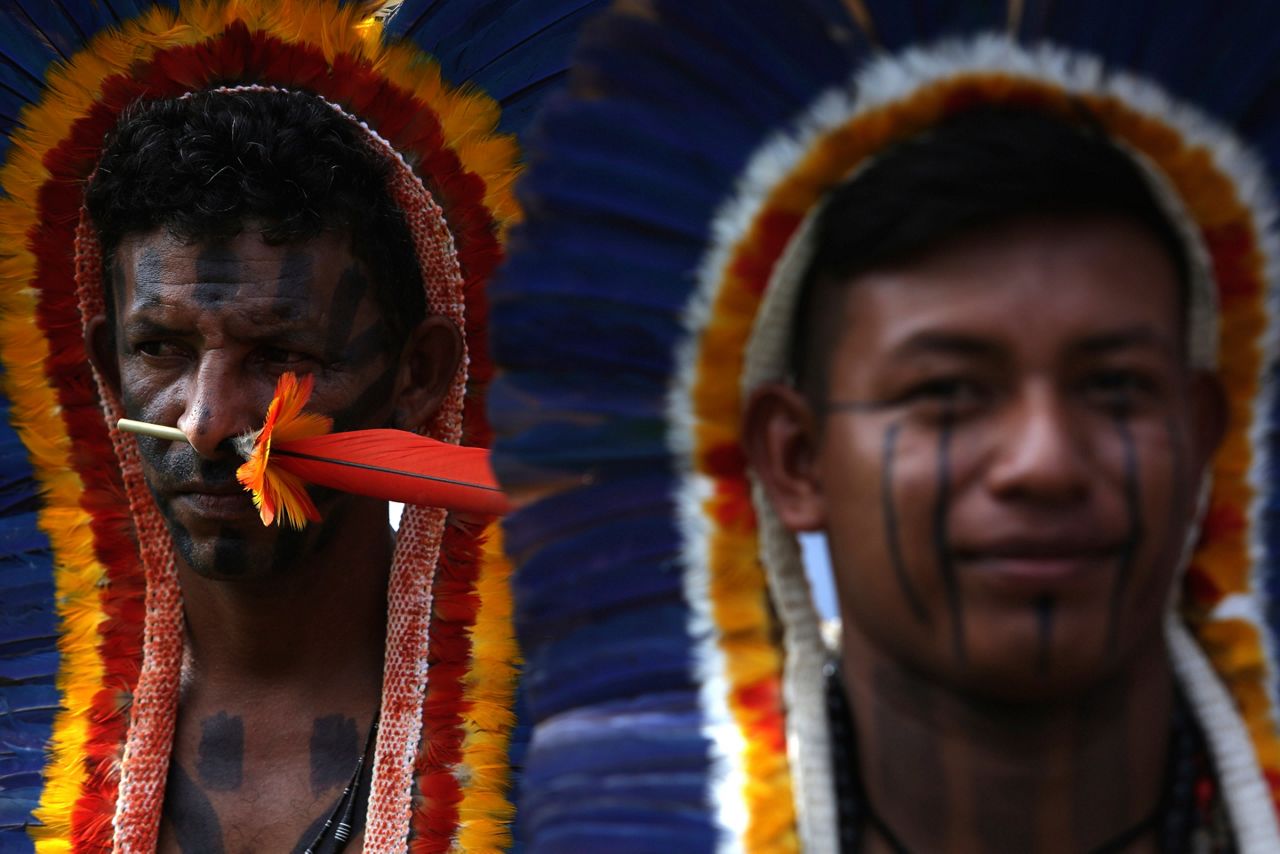 Indigenous Brazilians set up camp to lobby for their rights