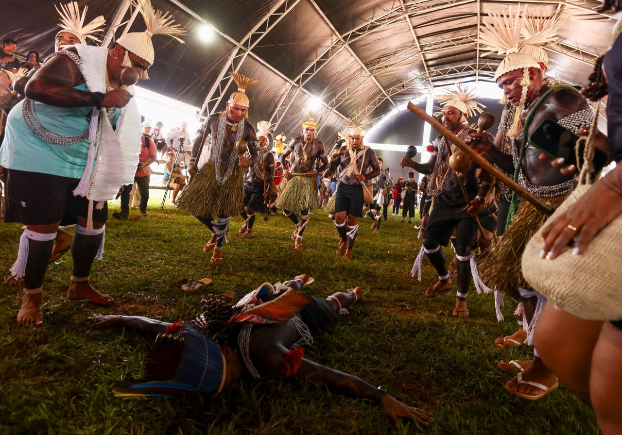 Indigenous groups gathering in Brazil's capital to protest president's ...