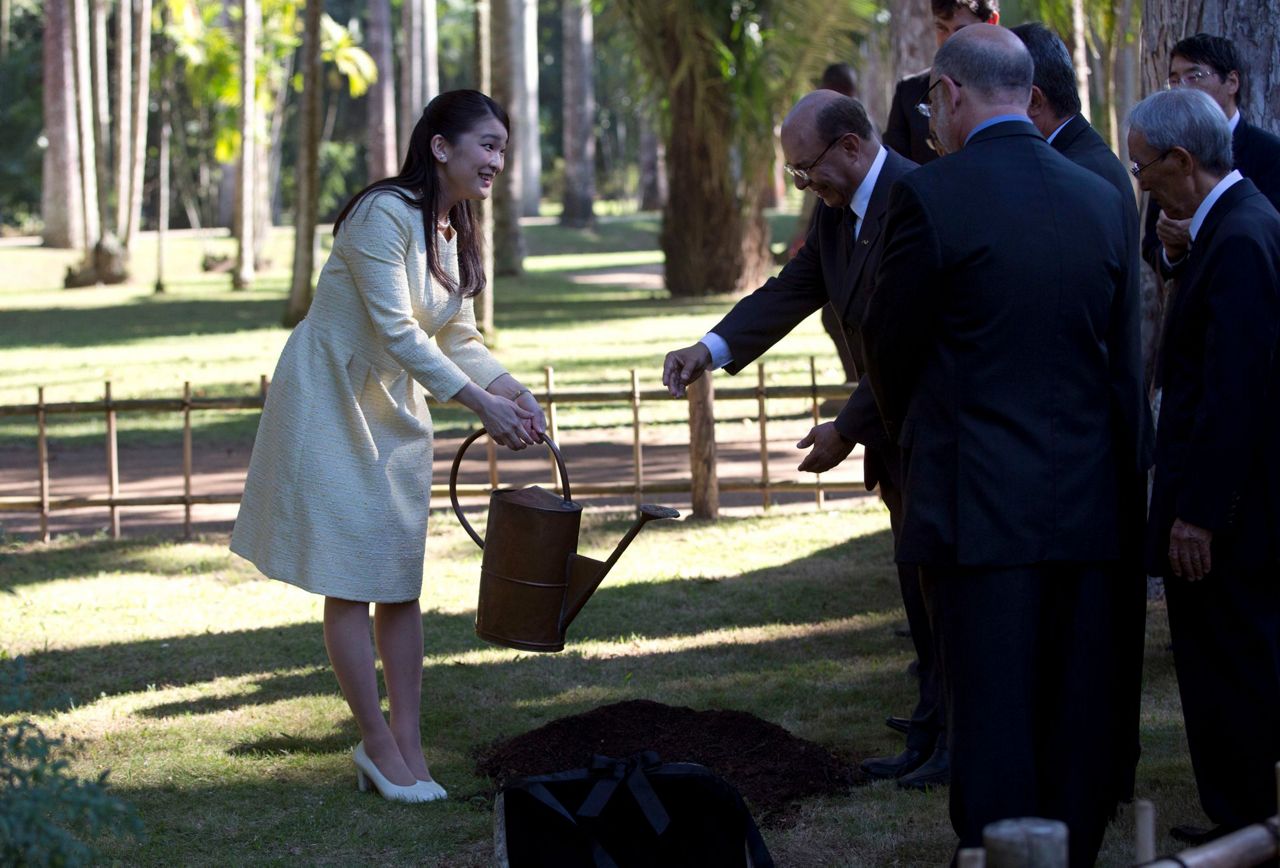 Japan's Princess Mako sees Rio's Christ the Redeemer statue