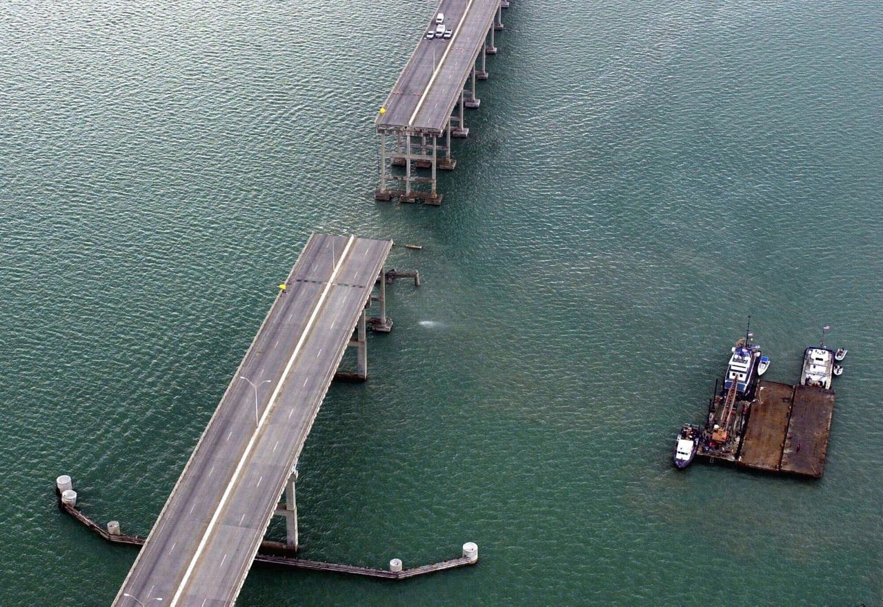 A list of major US bridge collapses caused by ships and barges