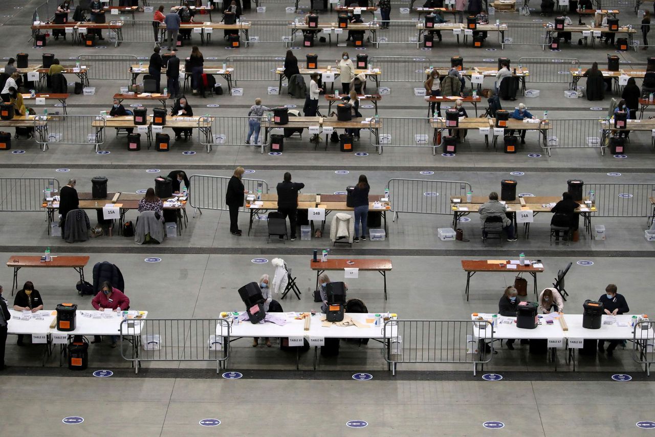 UK's Conservative Party strike early blow in elections