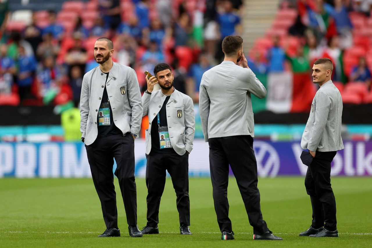 The Latest: Italy and England play in Euro 2020 final