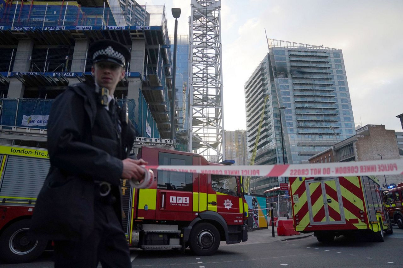 Dozens of firefighters tackle blaze in east London