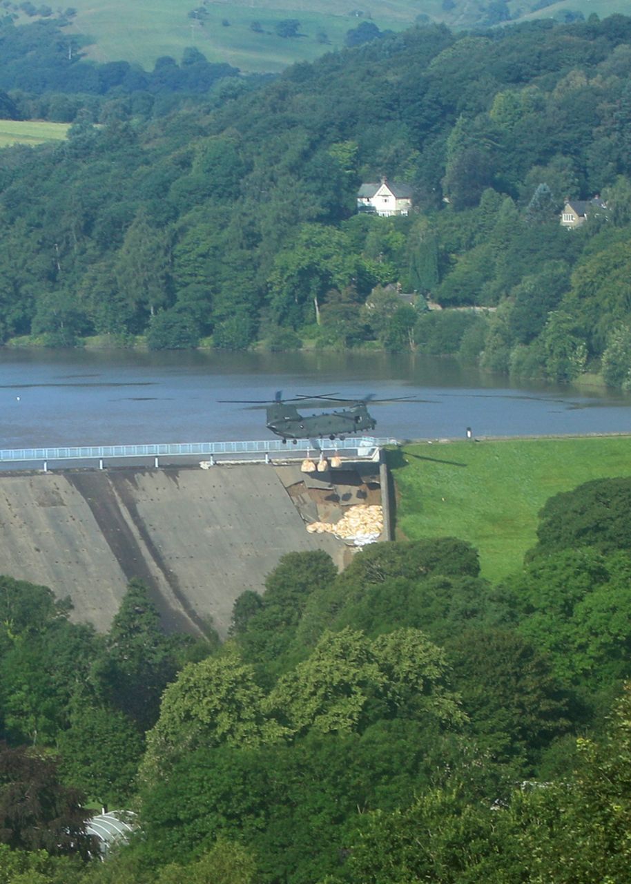 RAF called in to help shore up dam in northwest England