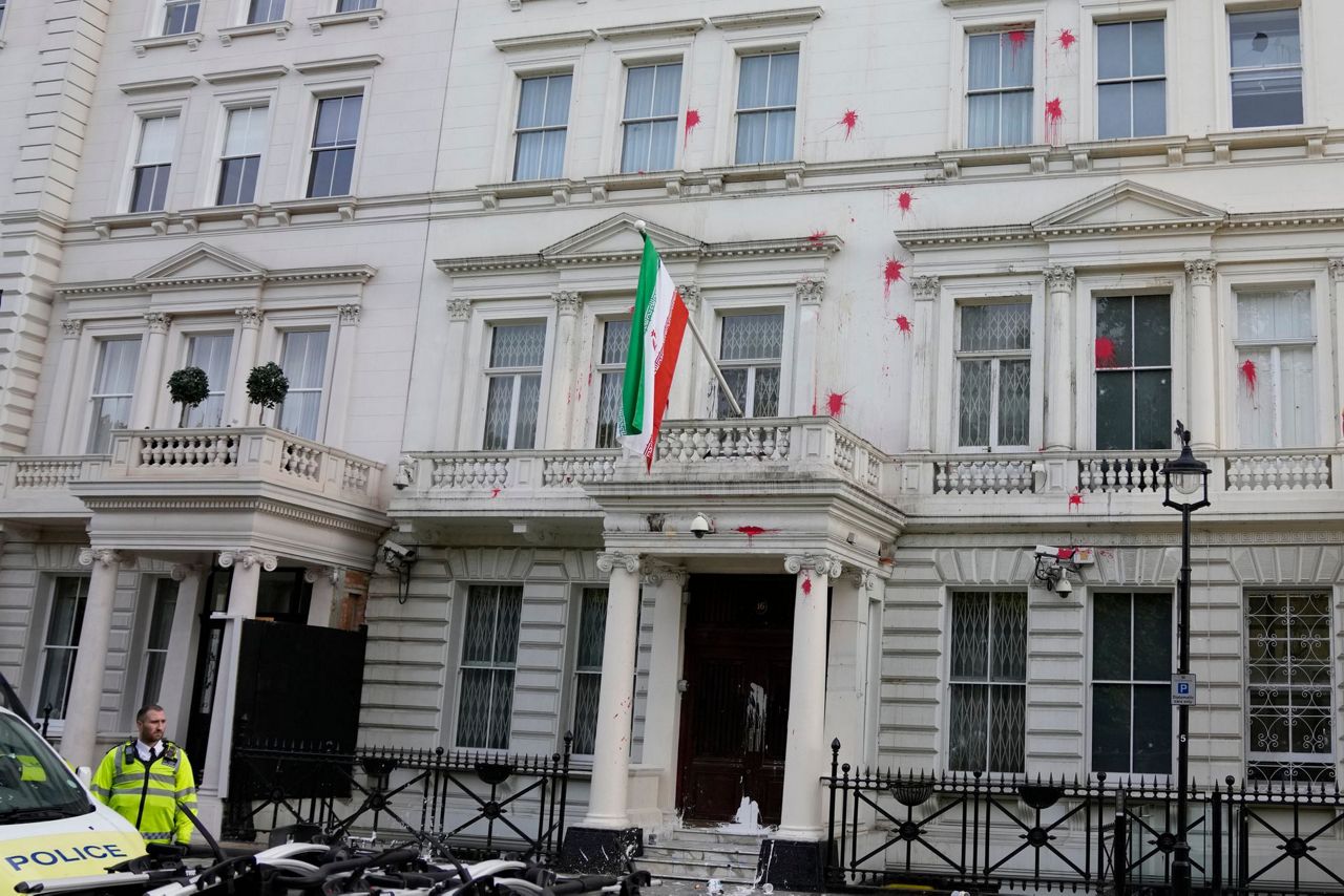 Unrest erupts near Iranian embassy in London over death