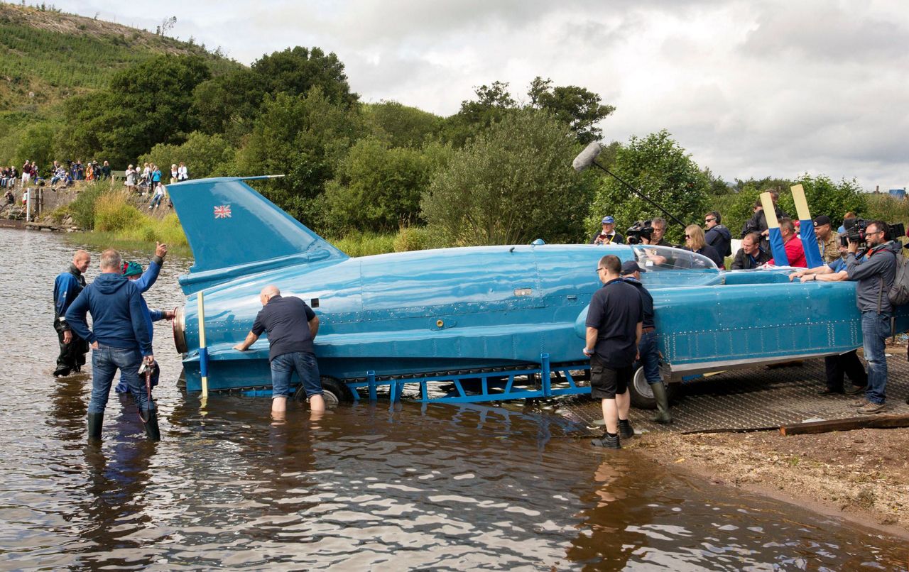 Bluebird jet boat floats again, 51 years after fatal crash