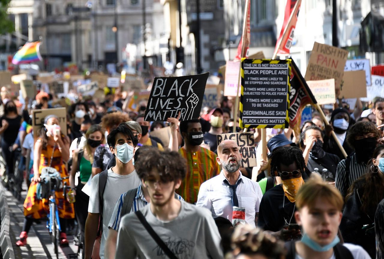 UK demonstrators hold fourth weekend of anti-racism protests