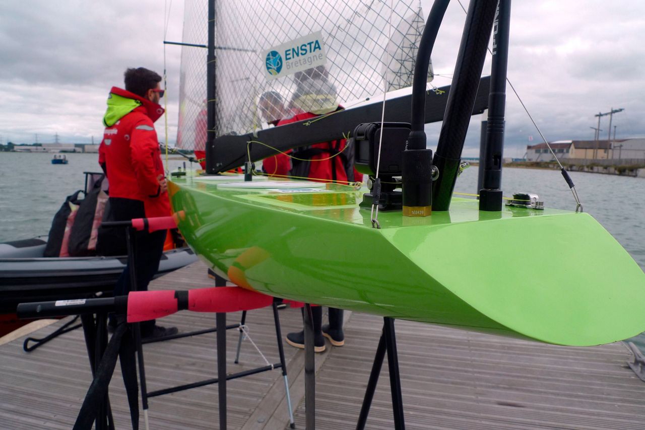 Robot boat sails into history by finishing Atlantic crossing