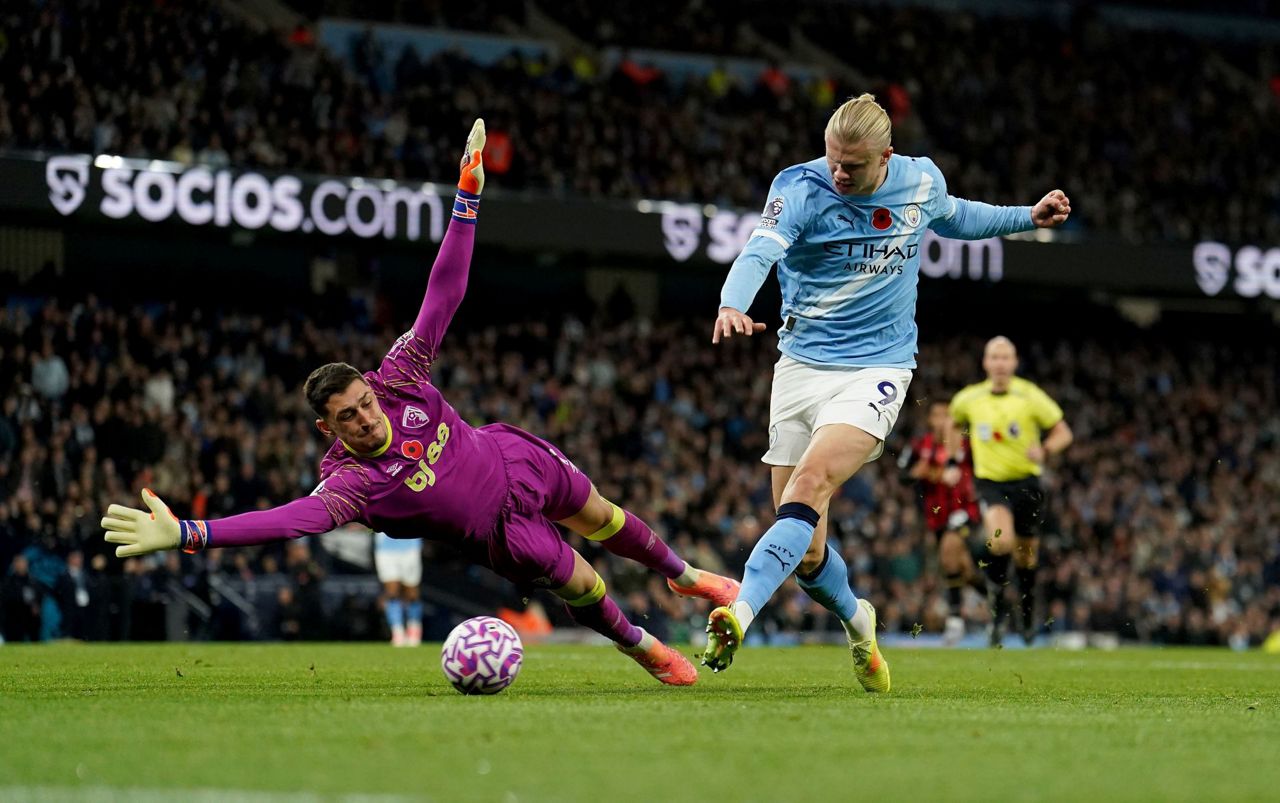 Haaland pulls out robot celebration after scoring again for Man City