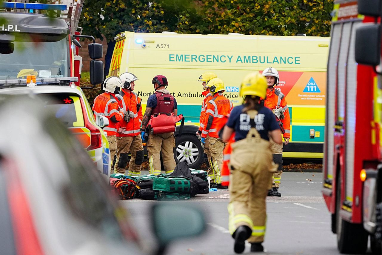Police are at the scene of a reported stabbing at a synagogue in ...