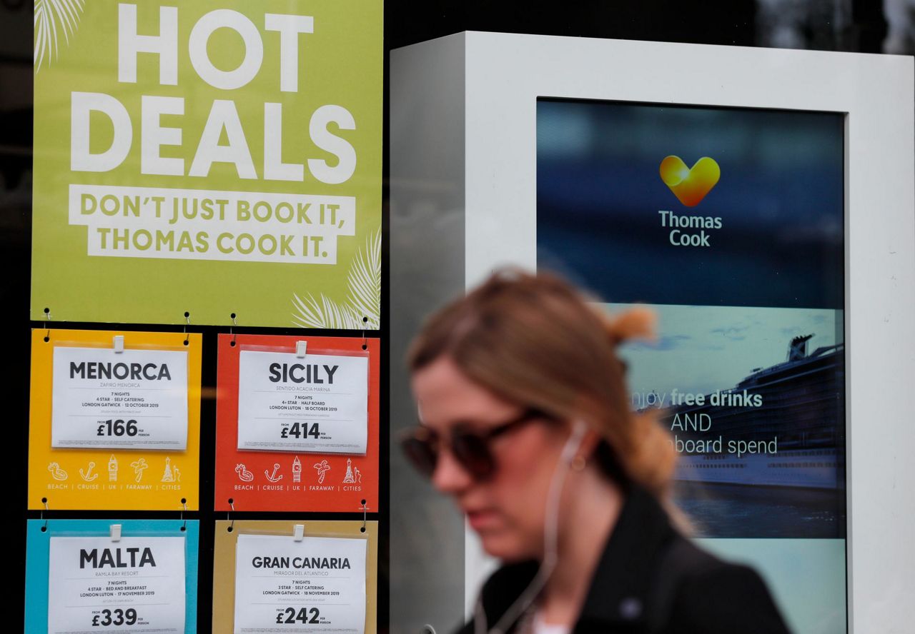 The Latest: Johnson says UK right not to rescue Thomas Cook