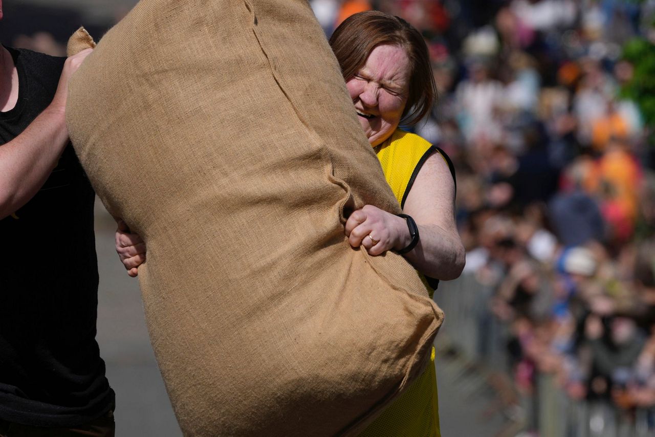Chasing cheese wheels or lugging sacks of wool, UK competitors embrace ...
