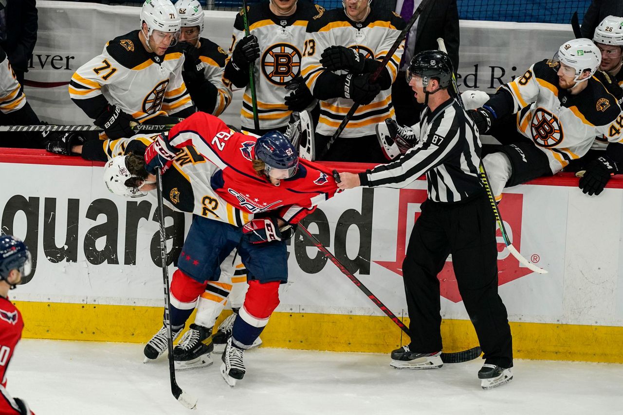 Marchand scores in OT, Bruins beat Capitals to even series