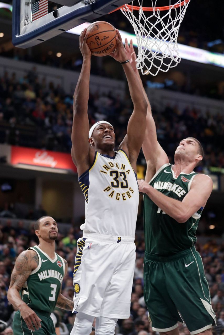 Pacers win 5th straight by pulling away from Bucks 113-97