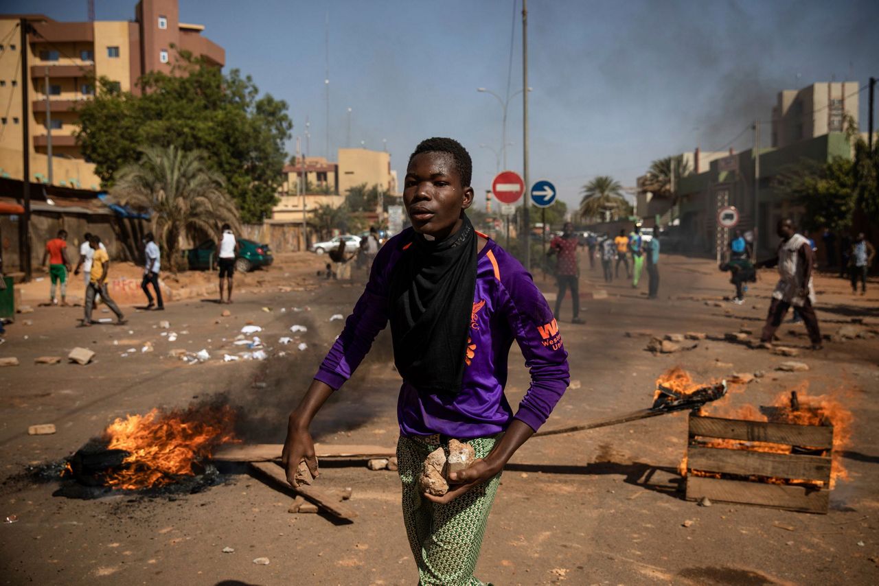 Burkina Faso security forces fire tear gas at protesters