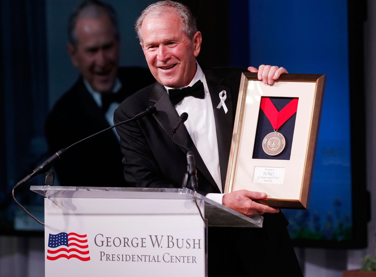 Bono gets new George W. Bush Medal for leadership