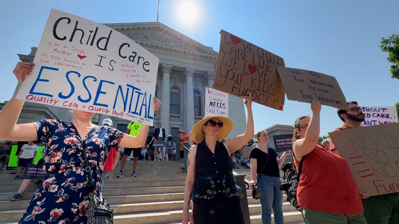 Rally to save Child Care Counts program