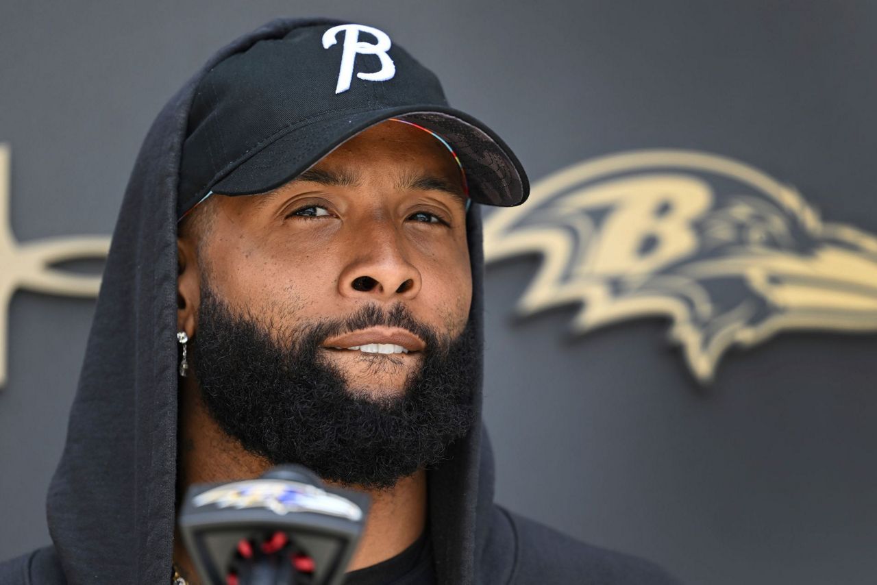 Odell Beckham Jr. suits up for first time in 16 months as Ravens begin ...