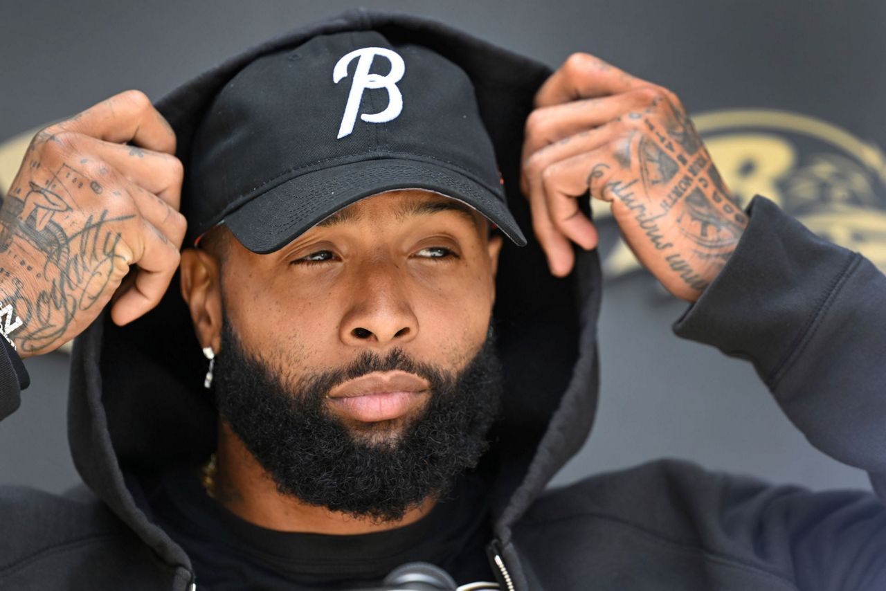 Odell Beckham Jr. suits up for first time in 16 months as Ravens begin ...