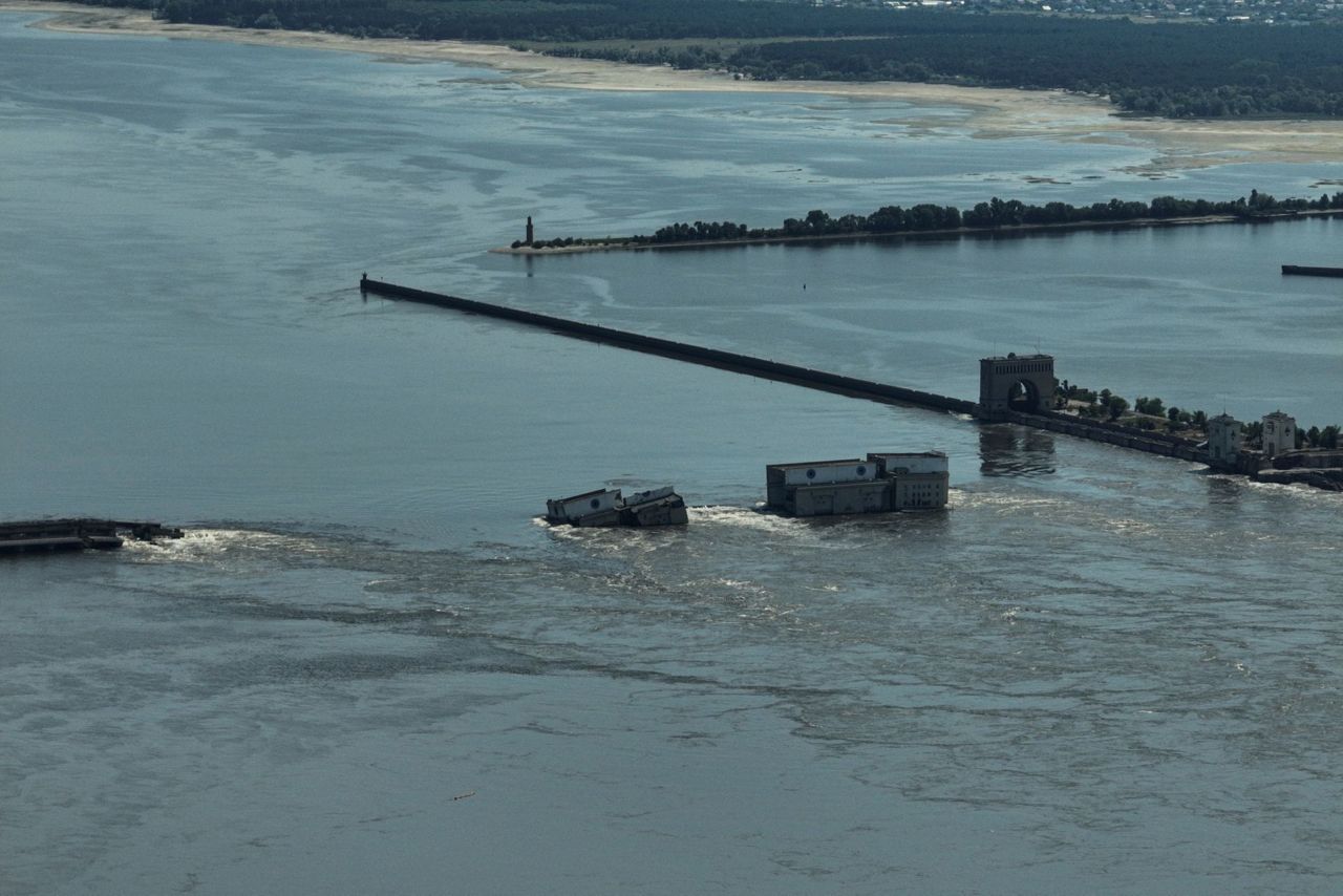 AP Exclusive: Drone images of collapsed dam show ruined structure ...